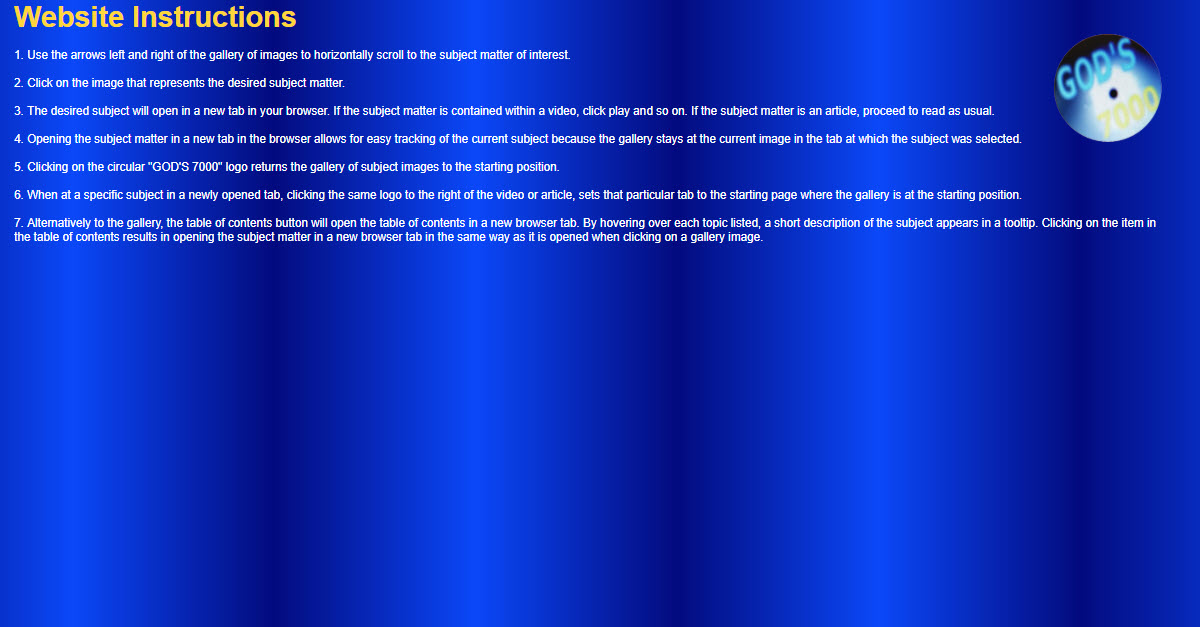 Website Instructions